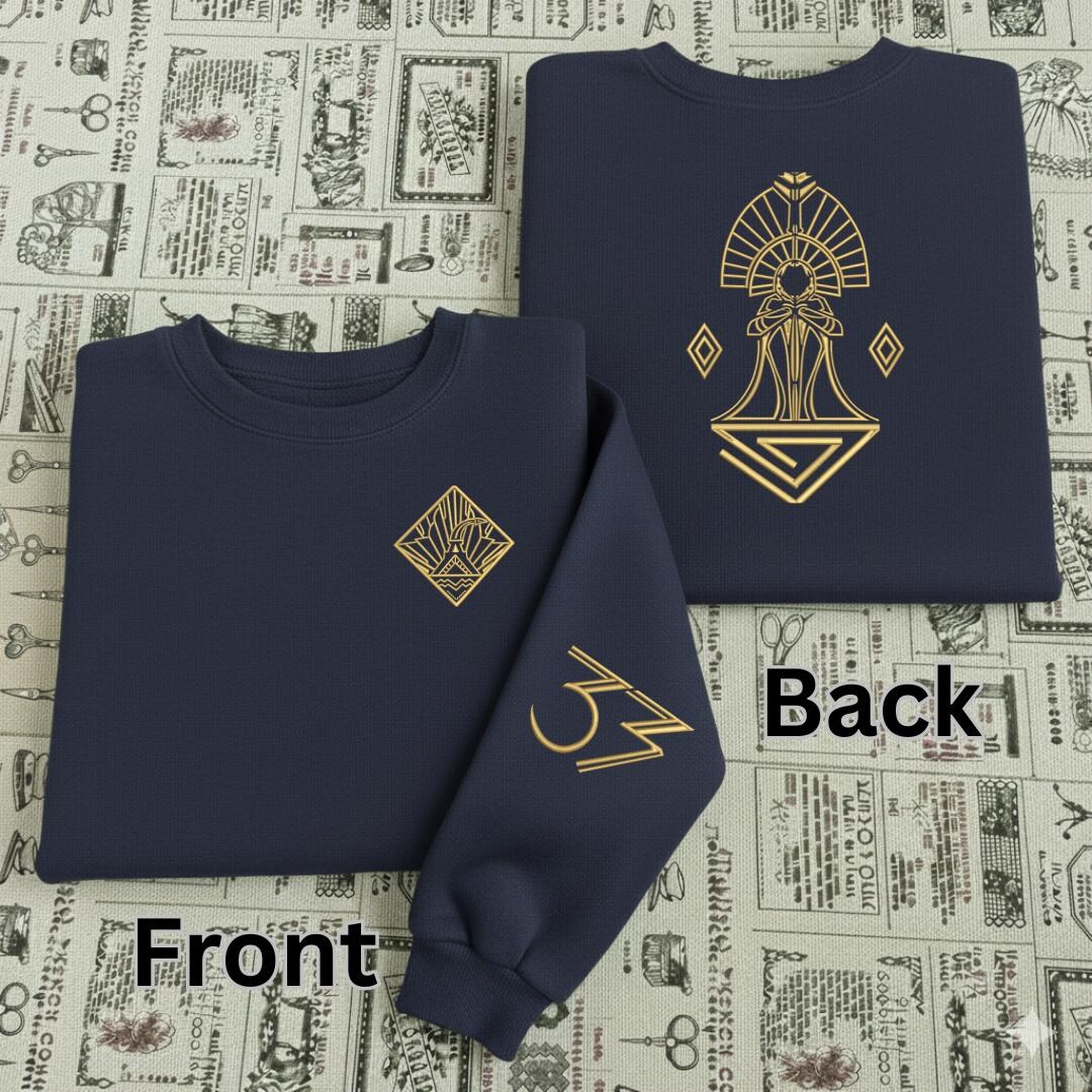 Clair Obscur Expedition 33 Sweatshirt, Embroidered Esquif Sun Emblem ...