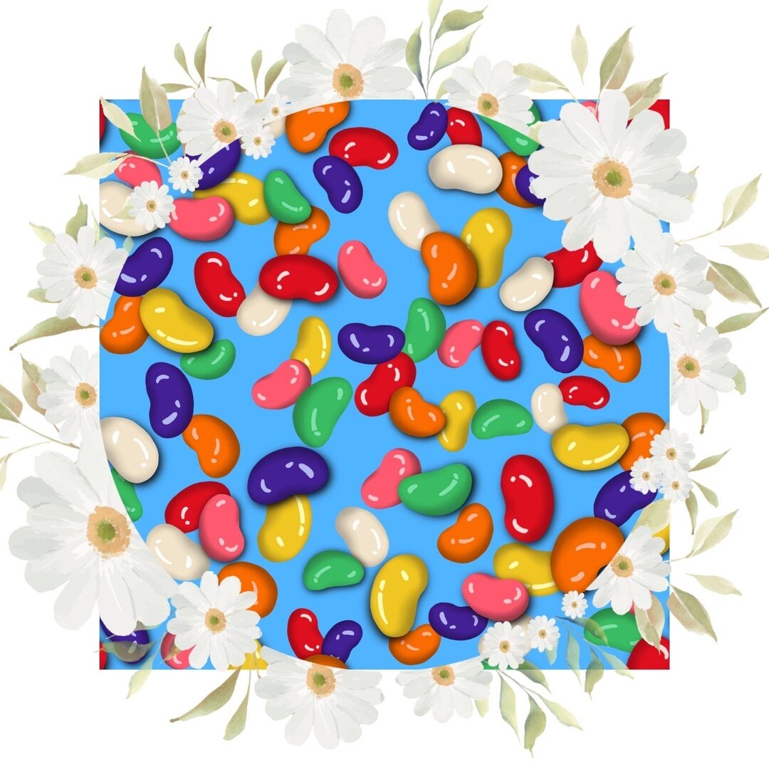 Seamless Jelly Bean Pattern | Bright Candy Digital Paper | Colorful ...