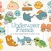 Underwater Friends Clipart Set | Sea Life Graphics, Cute Underwater ...
