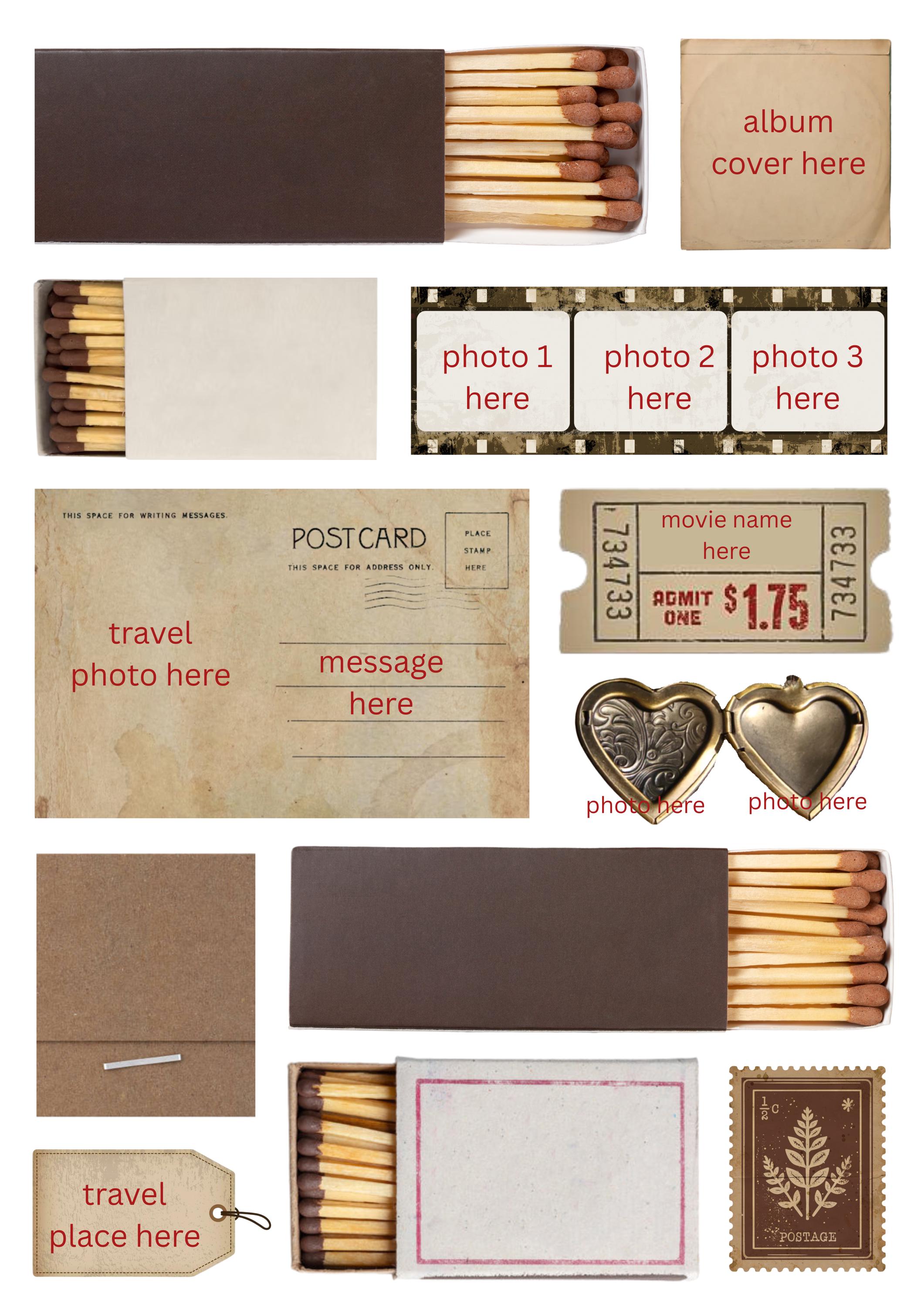 Boyfriend/girlfriend Match Box Poster Template (brown) - Etsy
