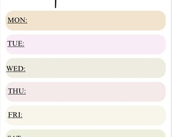 Pastel Rainbow Weekly Planner - Etsy
