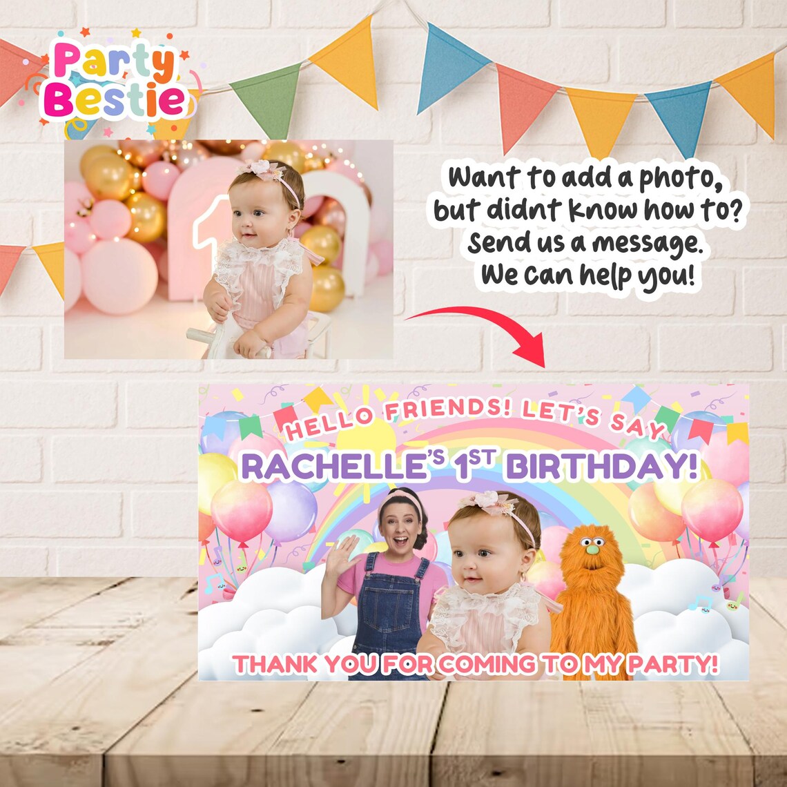 Editable Ms Rachel Gable Boxdigital Canva Template, Ms Rachel Party ...