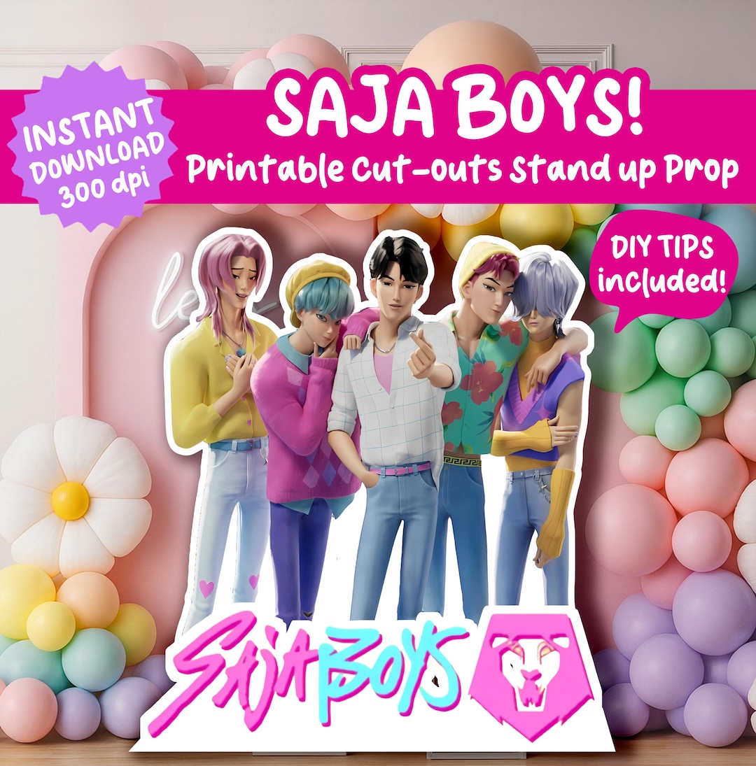 Printable Saja Boys Kpop Demon Hunter Printable Standee Cut Outs, Kpop ...