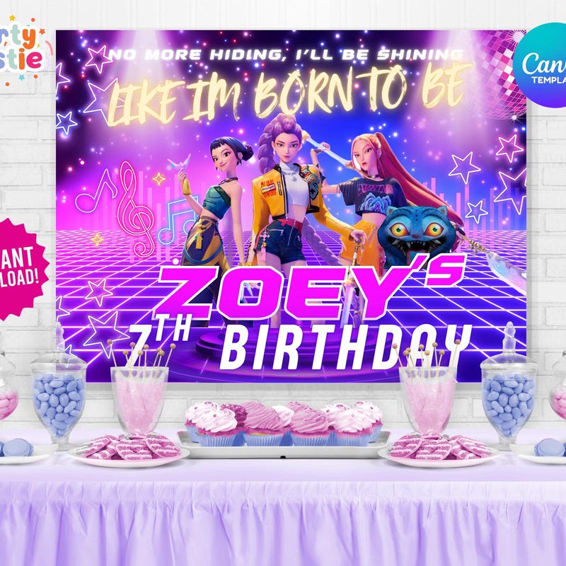 Kpop Demon Hunters Background Backdrop - Etsy