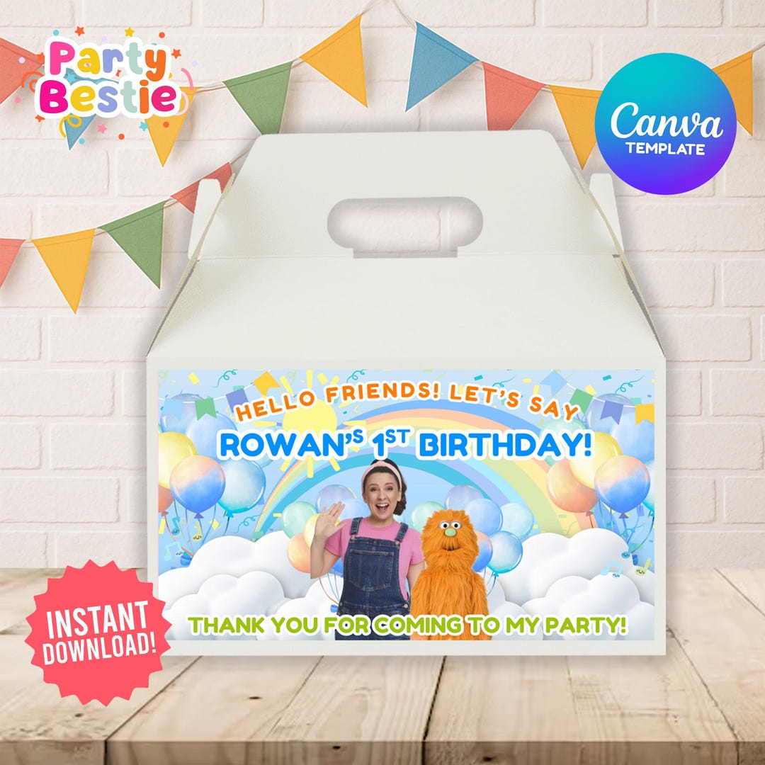 Editable Ms Rachel Boy Gable Box Digital Canva Template, Ms Rachel Boy ...