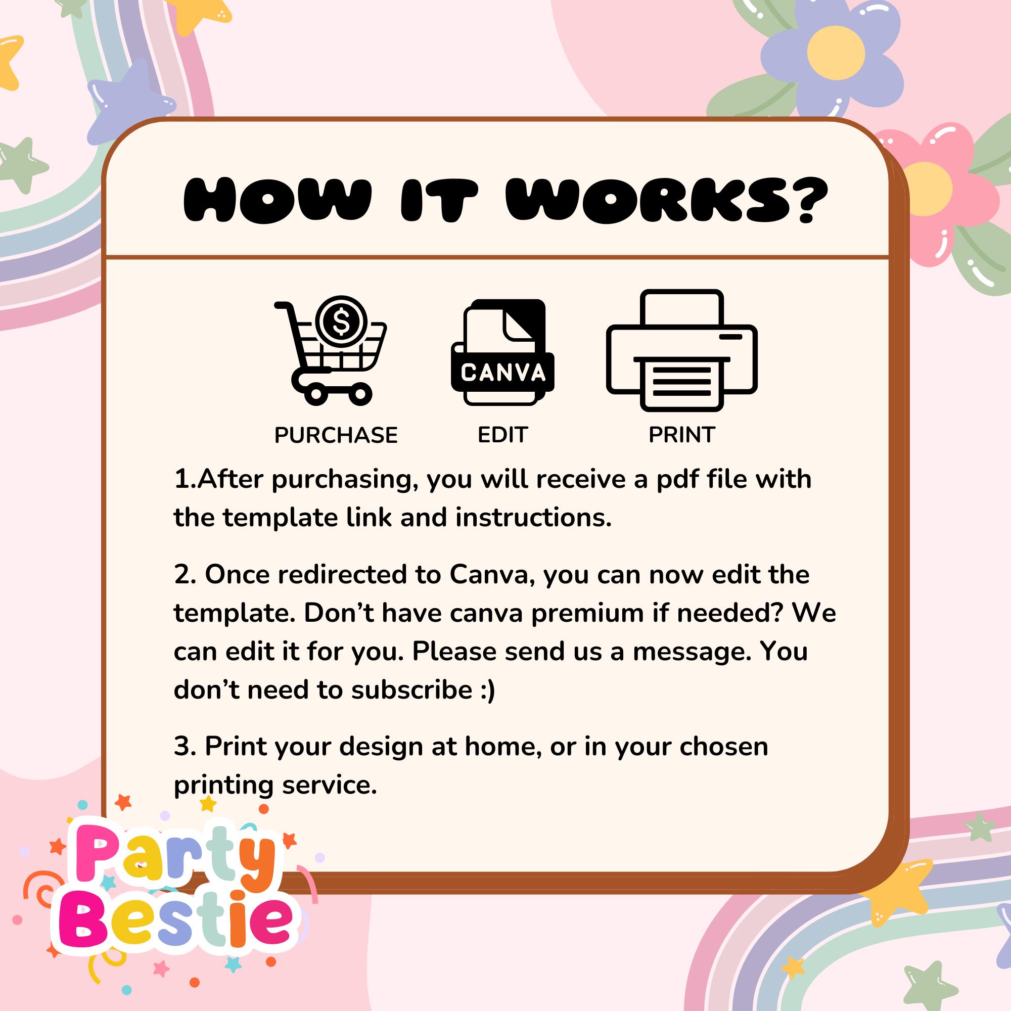 Editable Ms Rachel Gable Boxdigital Canva Template, Ms Rachel Party ...