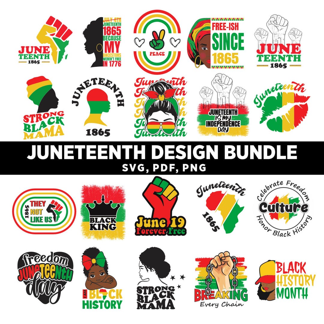 Juneteenth SVG Bundle | Juneteenth PNG Files | Digital Download for ...