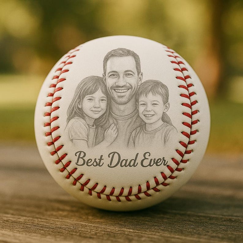 Engraved Baseballs for Dad, Personalized Baseball With Photo, Custom ...