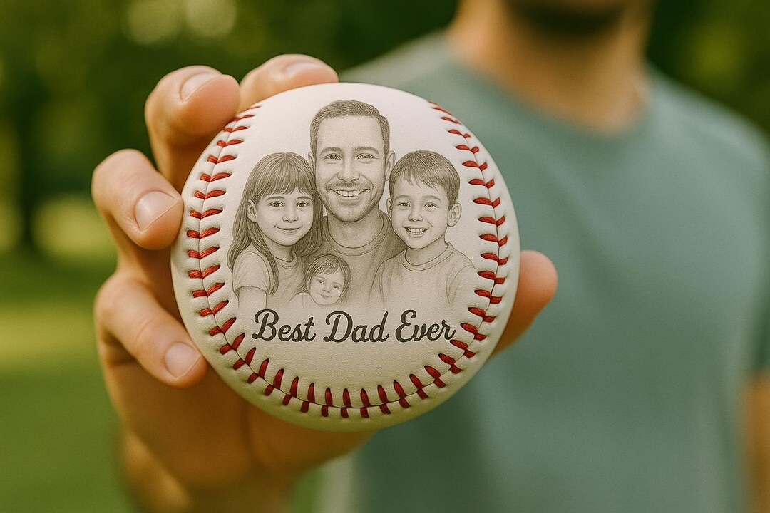 Engraved Baseballs for Dad, Personalized Baseball With Photo, Custom ...