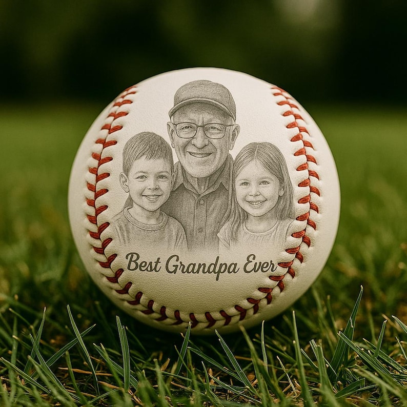 Engraved Baseballs for Dad, Personalized Baseball With Photo, Custom ...