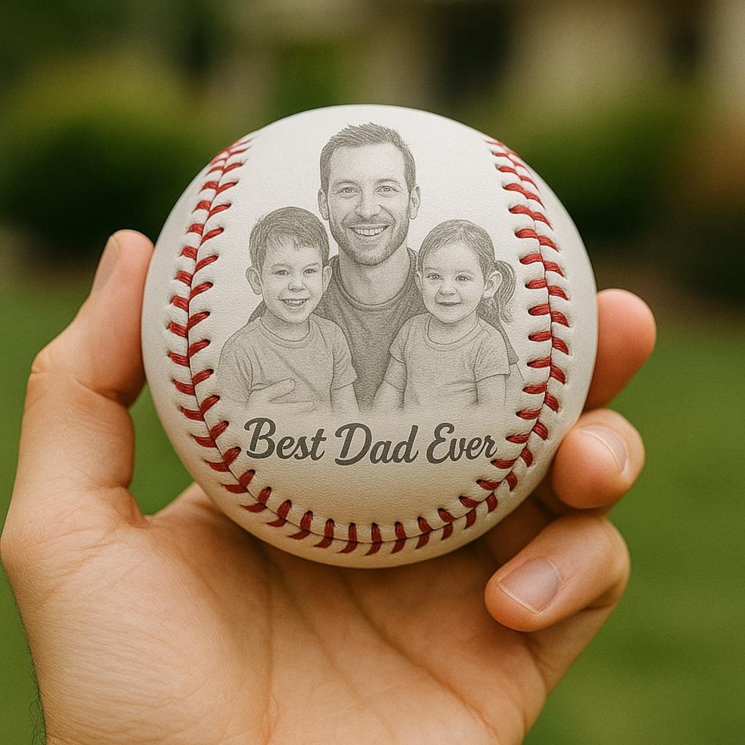 Personalized Engraved Baseballs for Dad, Baseball With Photo, Custom ...