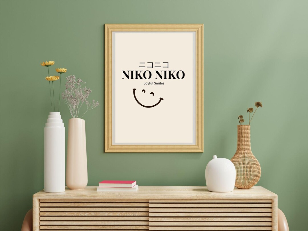 Japanese Onomatopoeia Wall Art – NIKO NIKO (smiling) | Digital Download ...