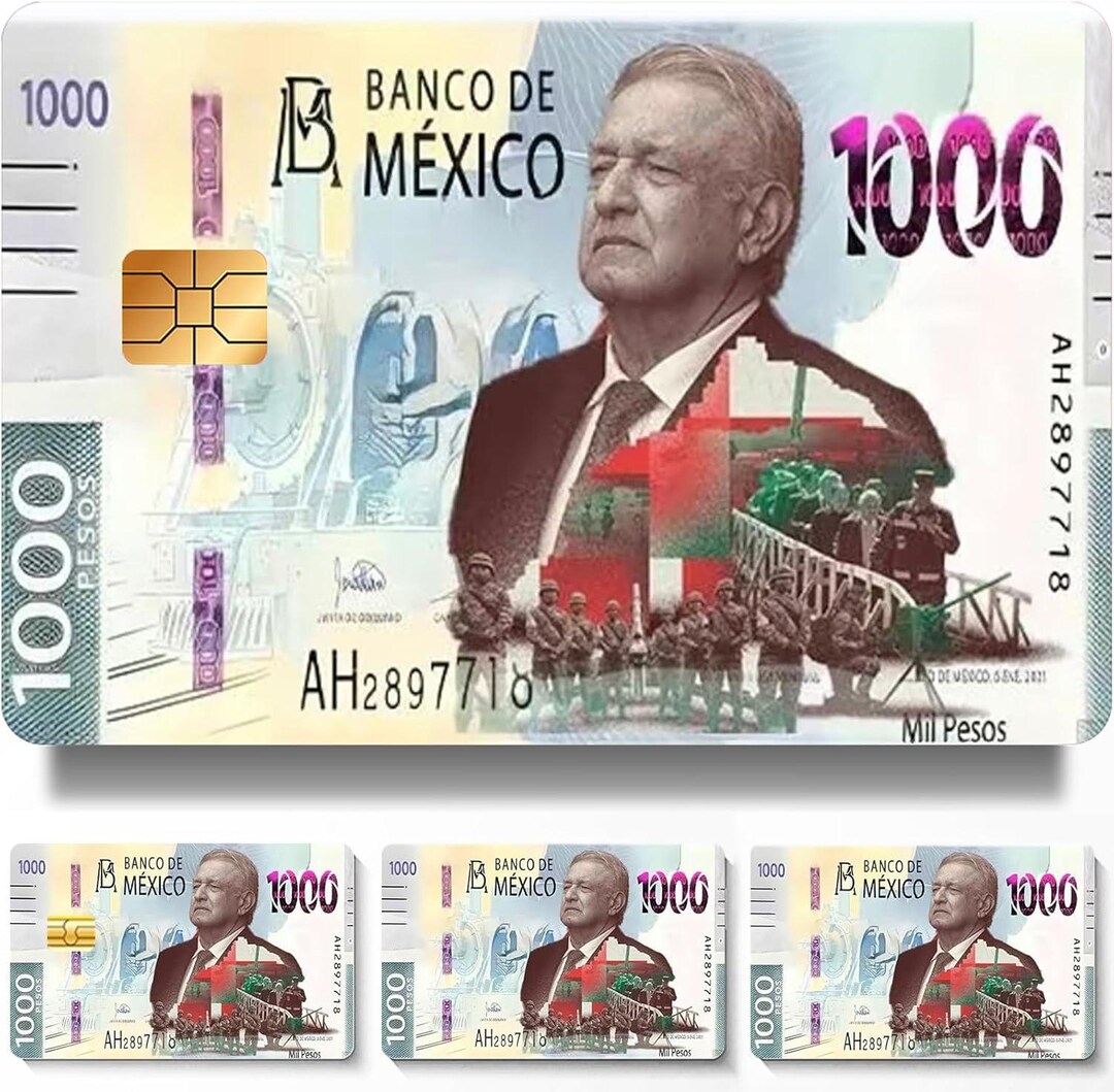 Mexico Amlo 1000 Peso Custom Vinyl Credit Card Sticker - Etsy
