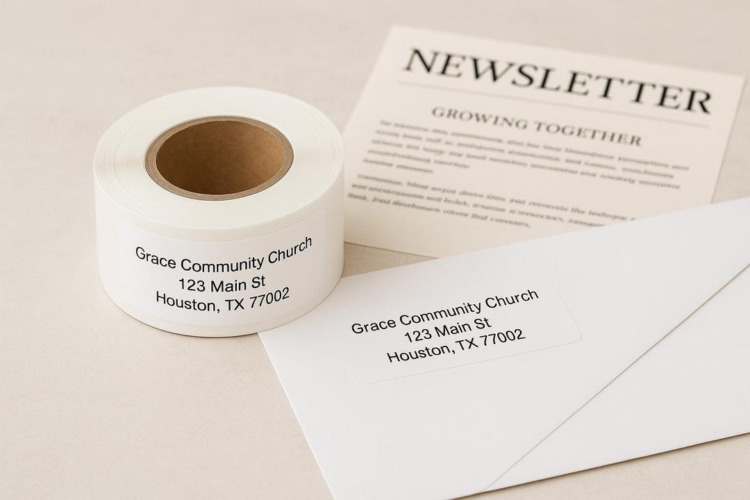 Personalized Address Labels Roll, Church & Nonprofit Return Stickers - Etsy