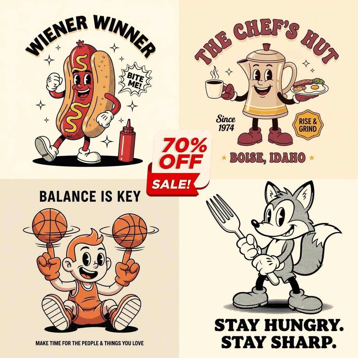 Retro Cartoon Logo Design | Custom Logo Design | Cartoon Logo | Mascot ...