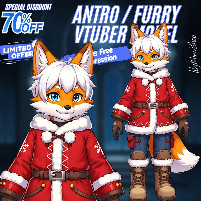 Custom Furry Vtuber Live2d Model | Furry Vtuber | Vtuber Model | Vtuber ...
