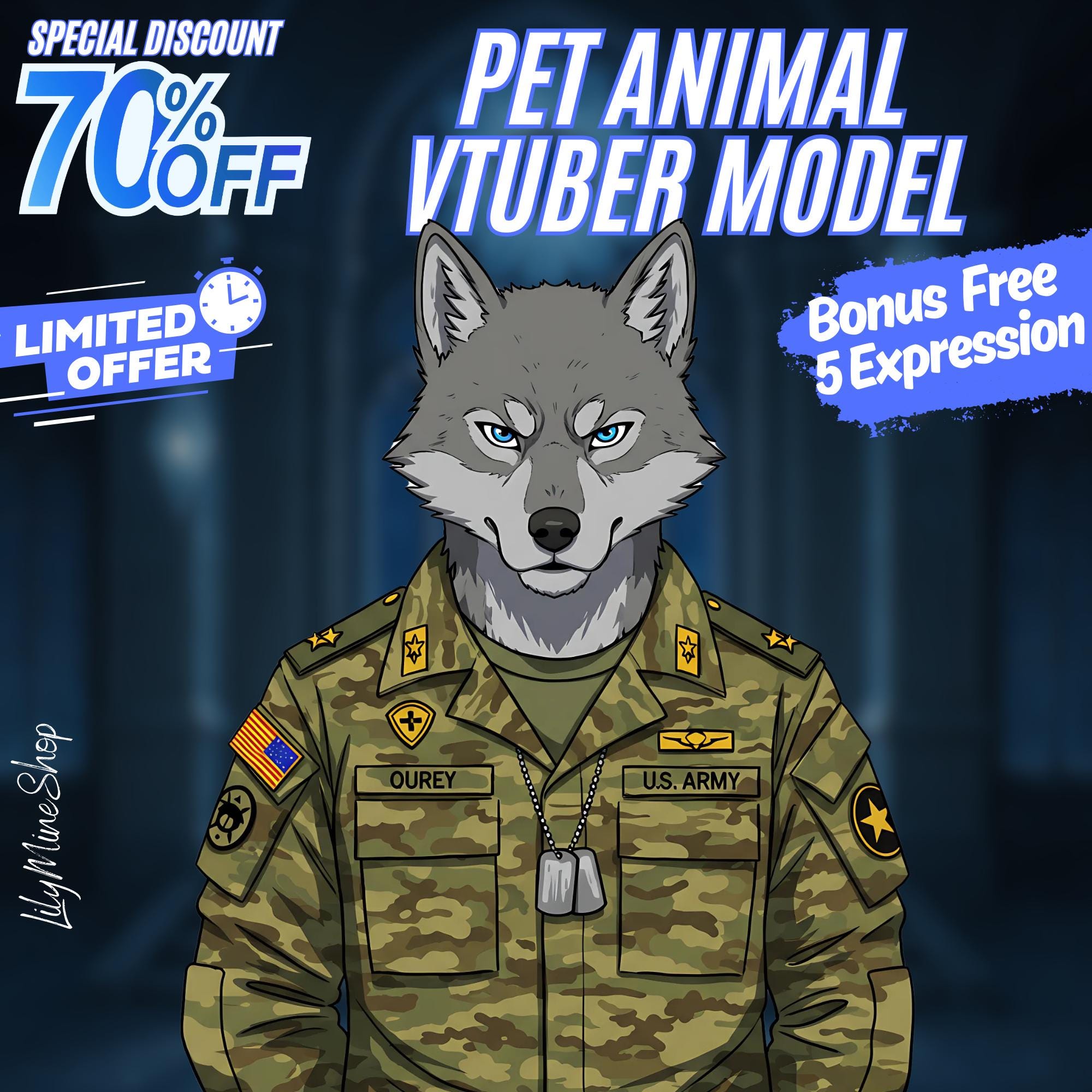 Custom Furry Vtuber Live2d Model: Rigging & Animation - Etsy