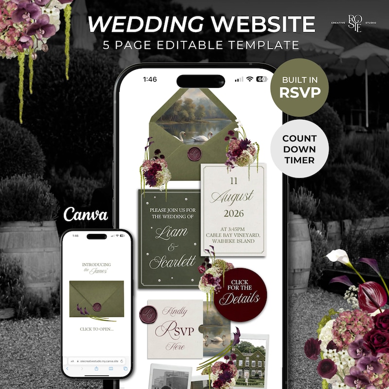 Rsvp Template Website - Etsy