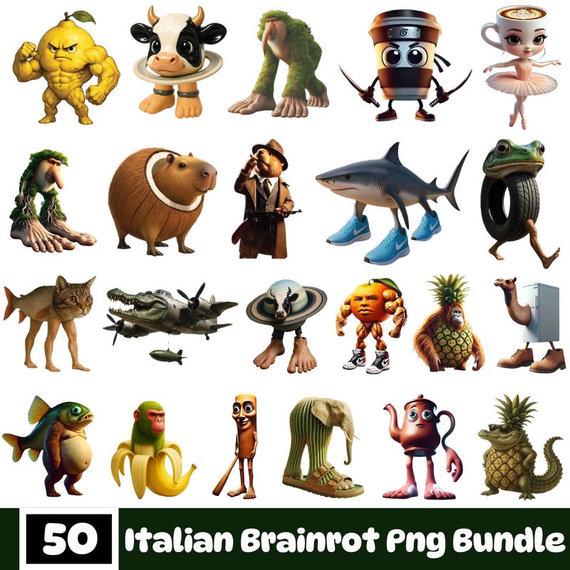 Brainrot plantilla papercraft - Etsy España