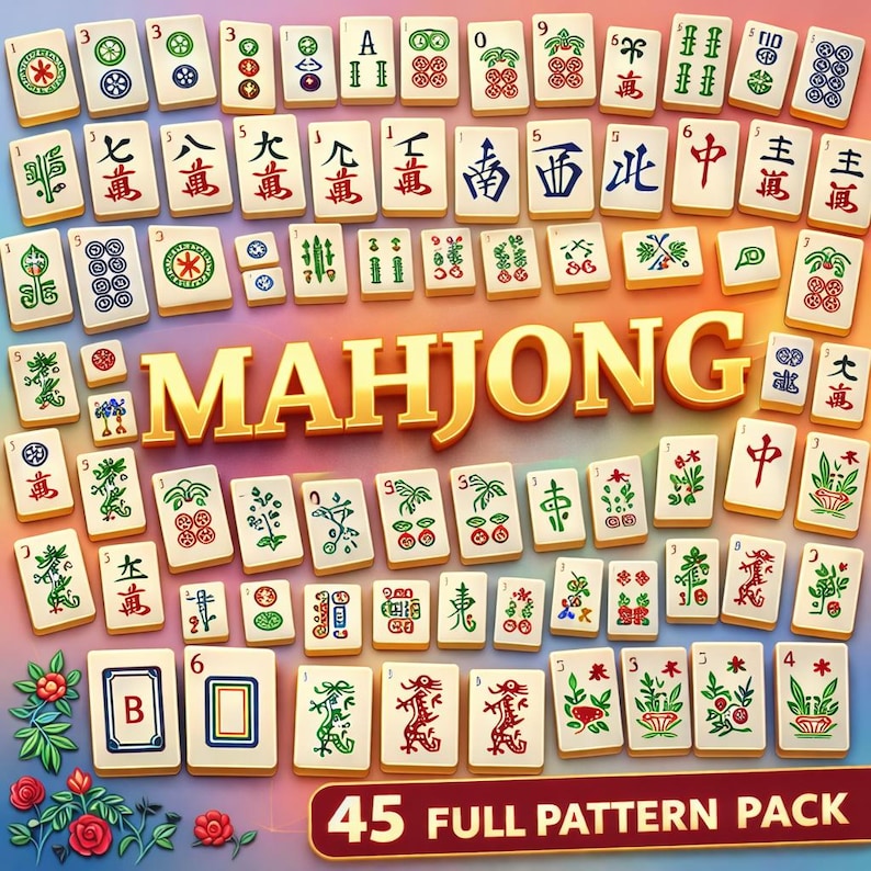 Mahjong Pattern SVG PNG Bundle, American Mahjong Svg, Mahjong Svg ...
