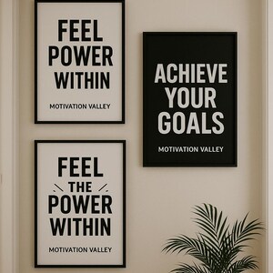 50 Motivational Posters – Printable Wall Art Bundle, Inspirational ...