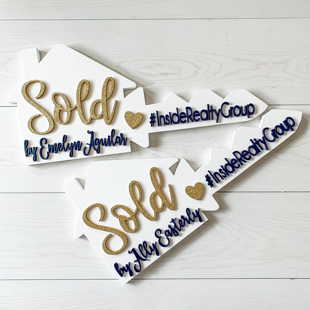 Realtor Sold Key Sign - Etsy
