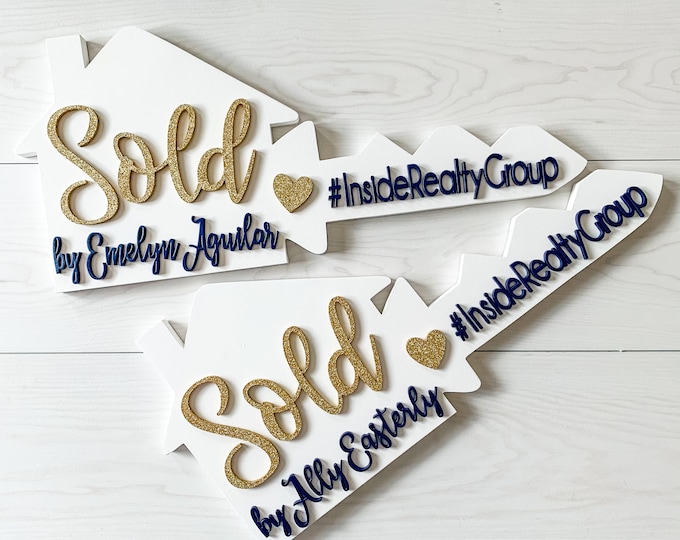 Realtor Sold Key Sign - Etsy