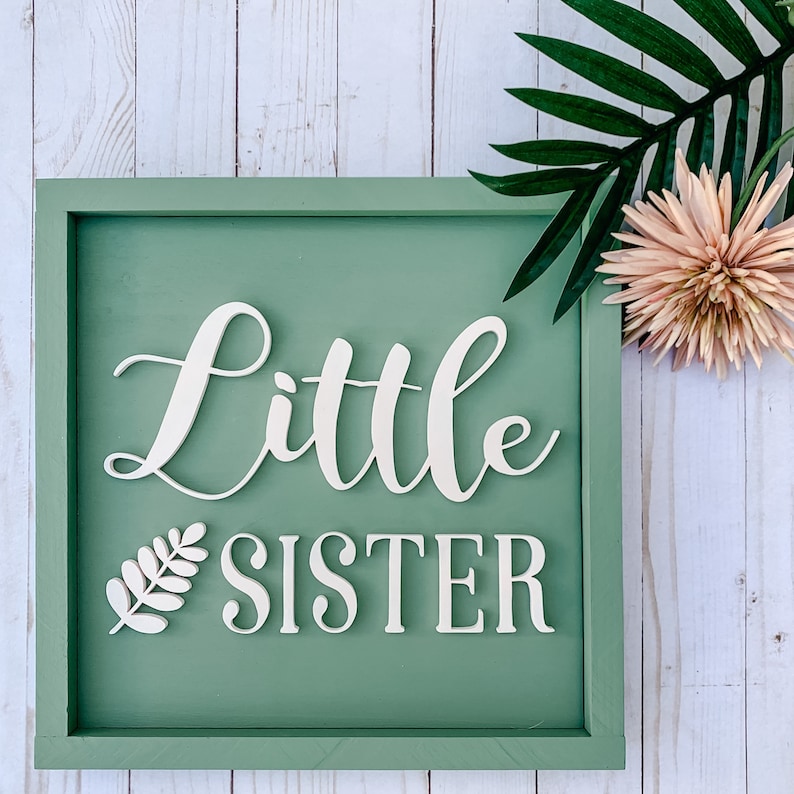 Little Sister Wood Sign / 3d Sister Sign - Etsy India