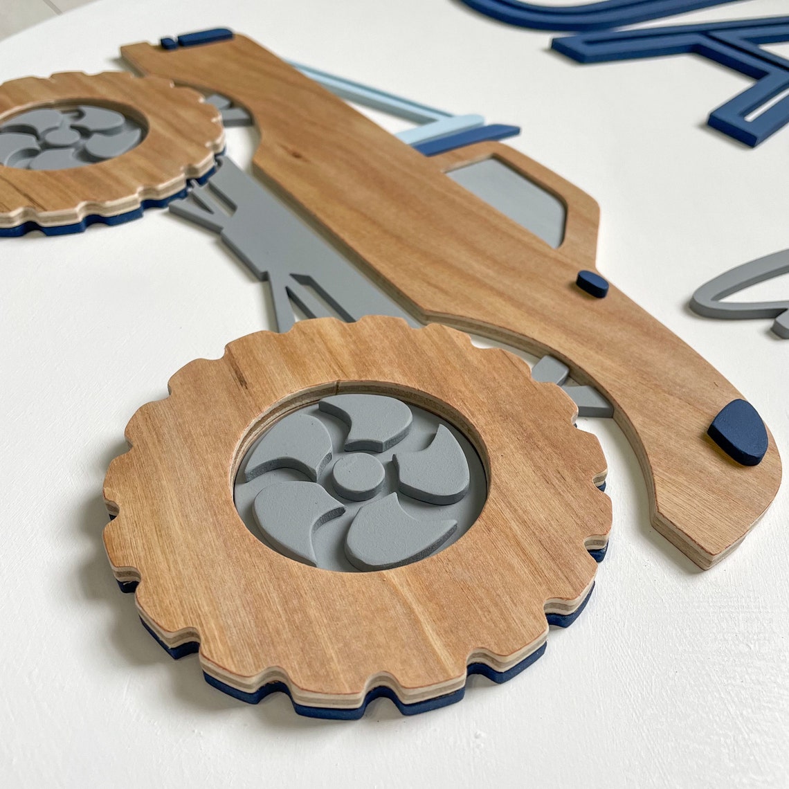 Monster Truck Circle Wood Sign With Name - Etsy