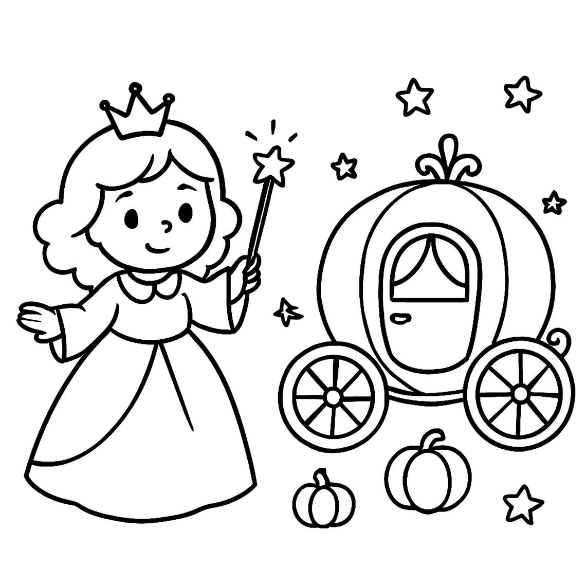 Royal Princess Ball Coloring Book for Kids - Etsy
