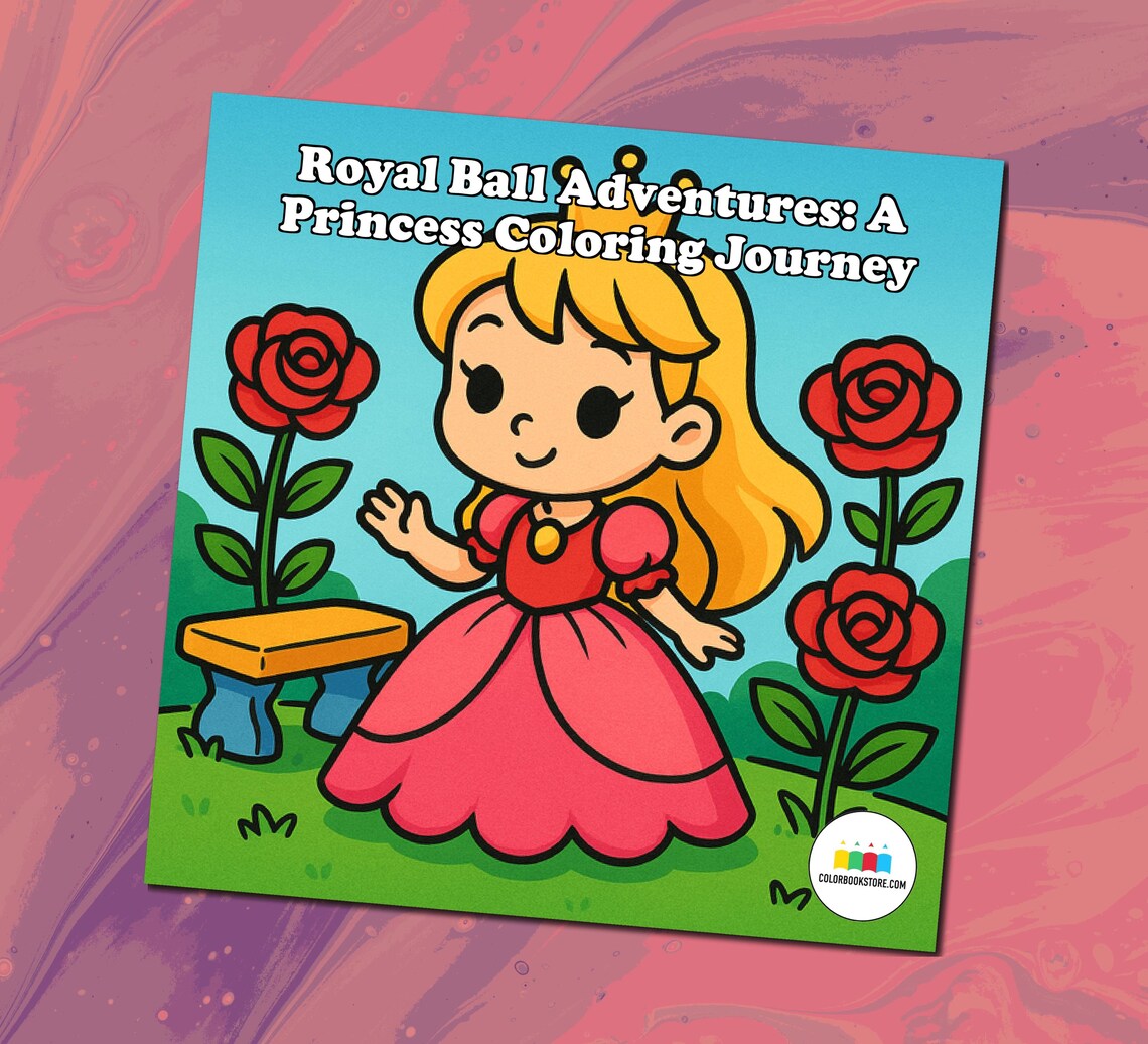 Royal Princess Ball Coloring Book for Kids - Etsy