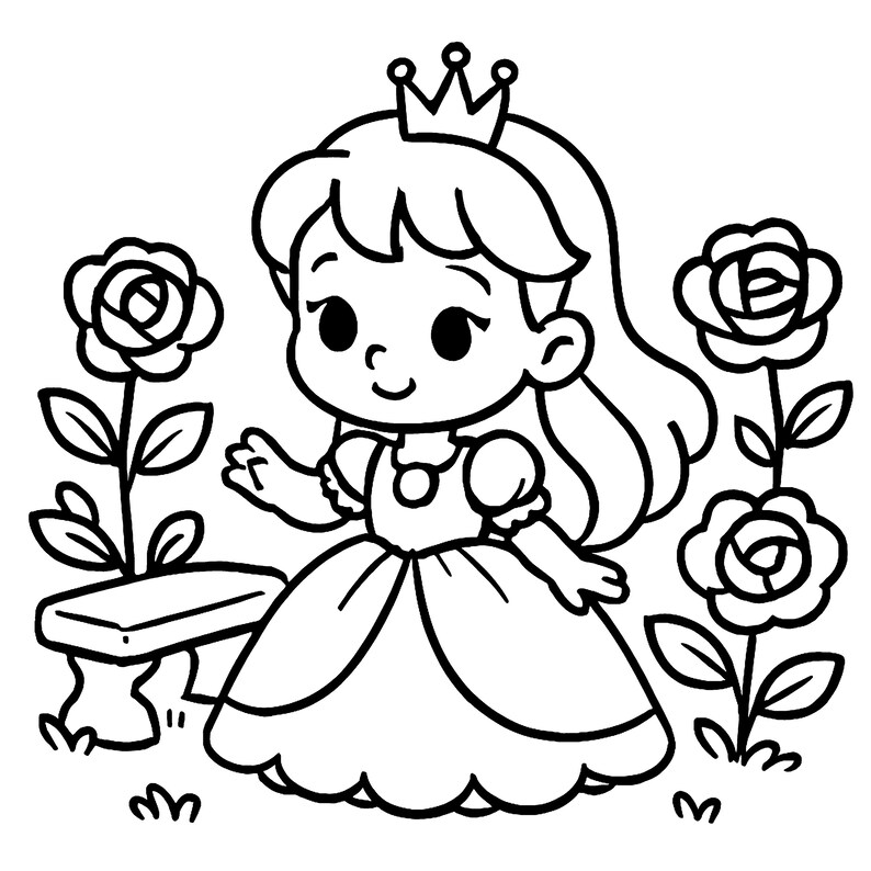Royal Princess Ball Coloring Book for Kids - Etsy