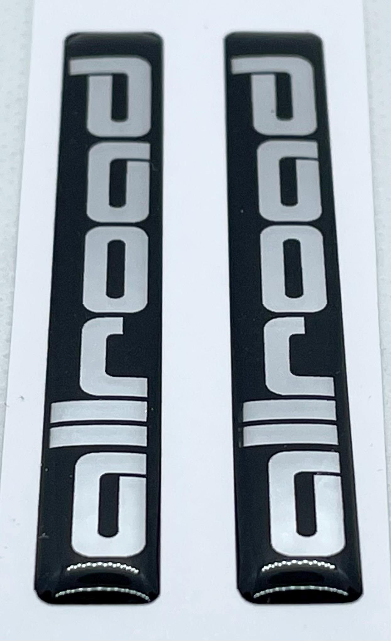 Audi Allroad 3D Domed Emblem Decals - Black & Silver (76x10mm) - Set of ...