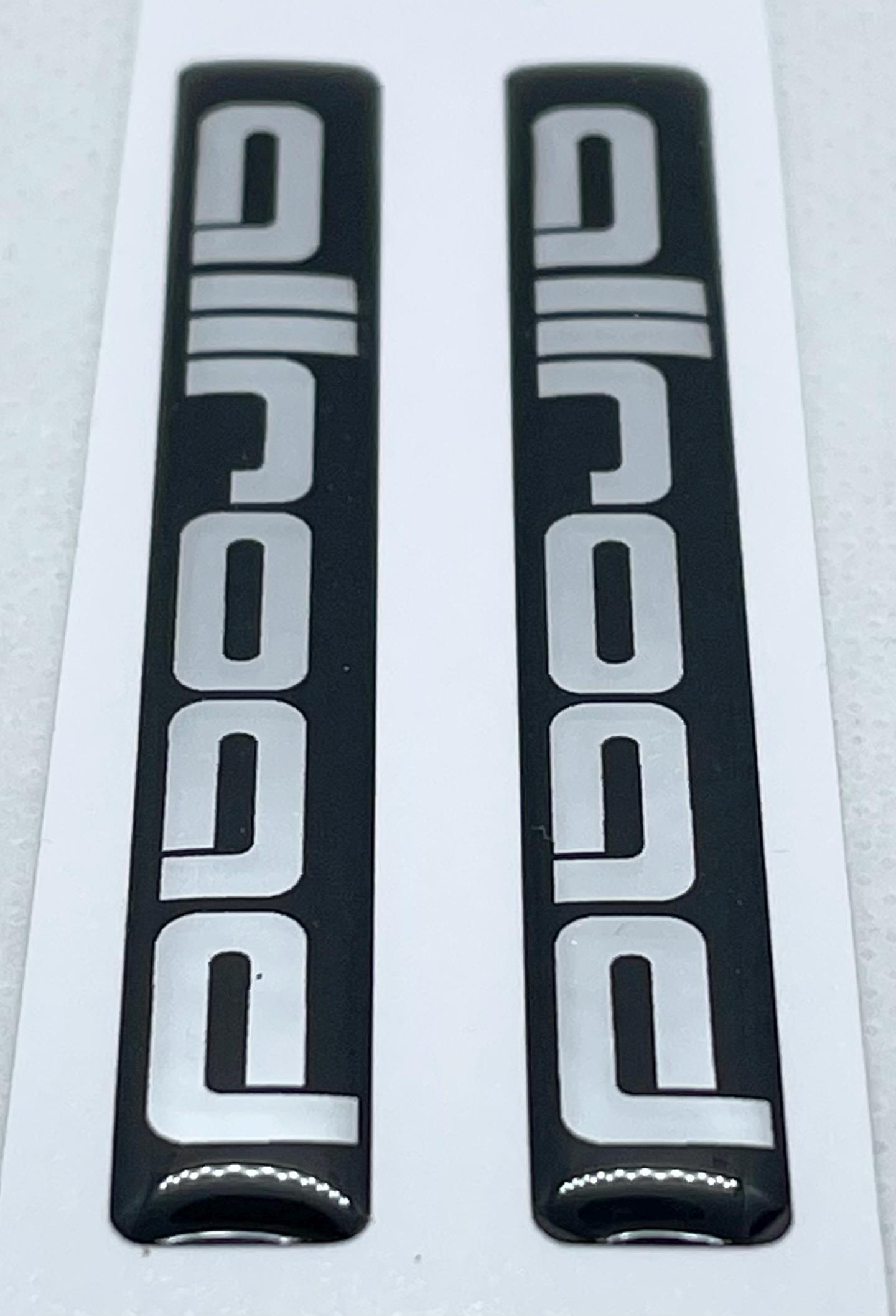 Audi Allroad 3D Domed Emblem Decals - Black & Silver (76x10mm) - Set of ...