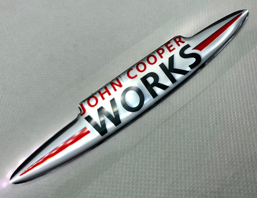 3D Domed JCW Logo Badge: Chrome Black Fender Emblem (135x24 Mm) - Etsy
