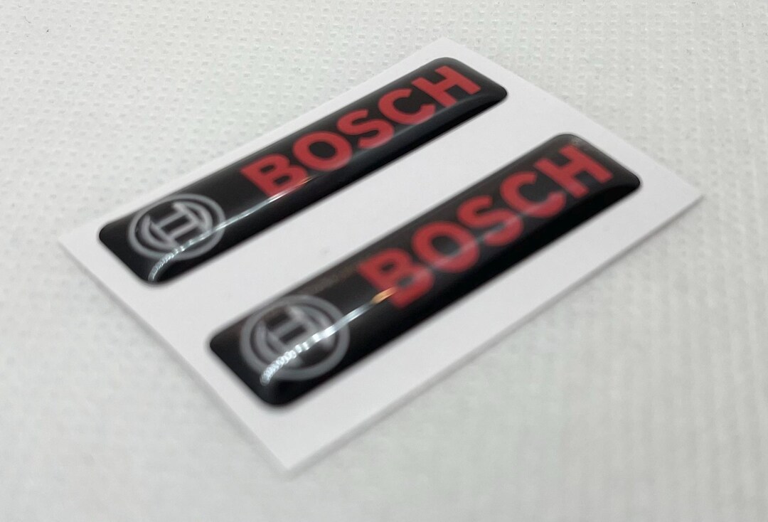 2 Pcs 3D Design Bosch Logo Domed Sticker Red Black 40x10mm - Etsy