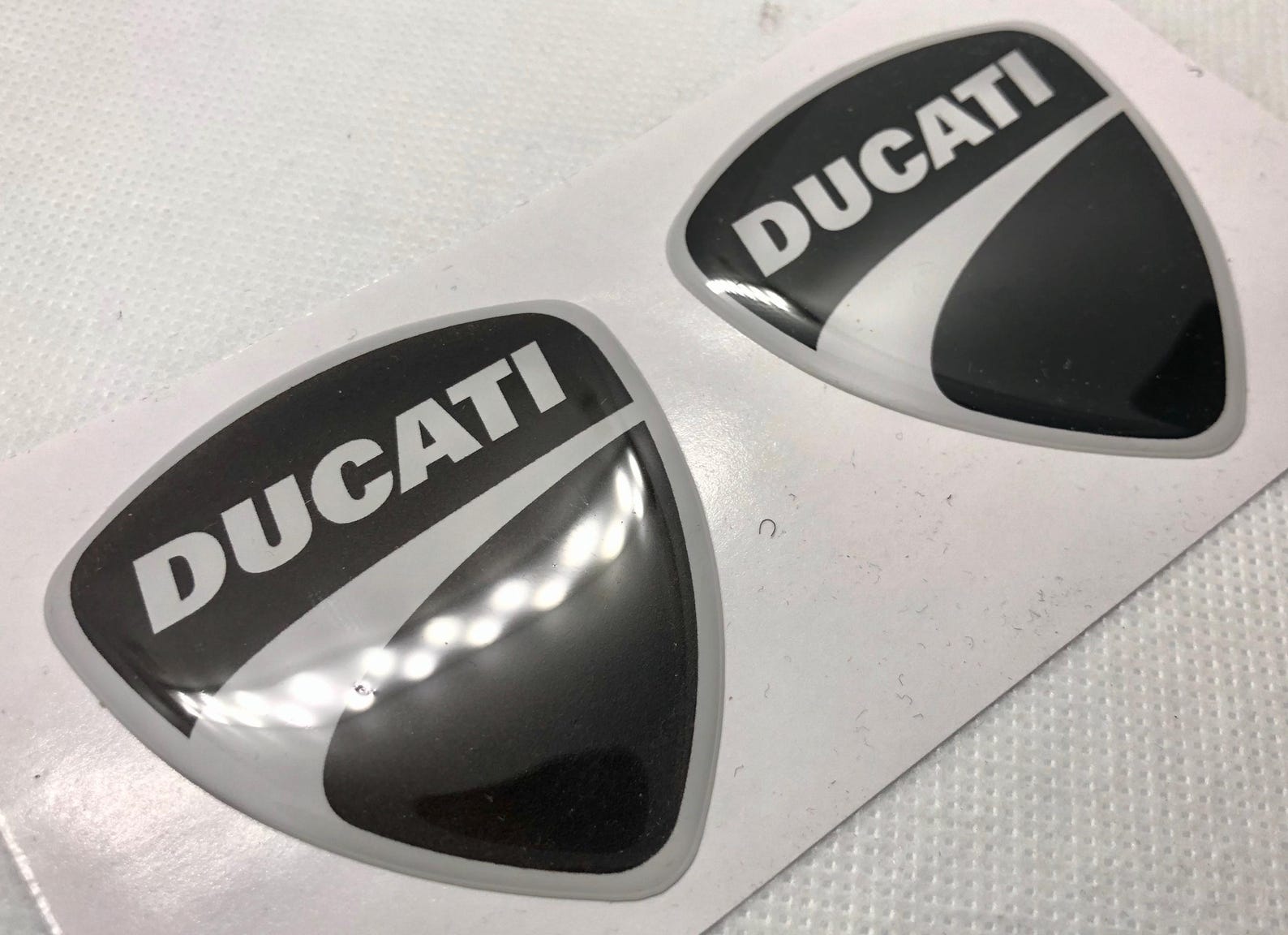 Ducati Logo 3D Domed Gel Decals: Motorcycle Emblems (2-pack, 48x50mm ...