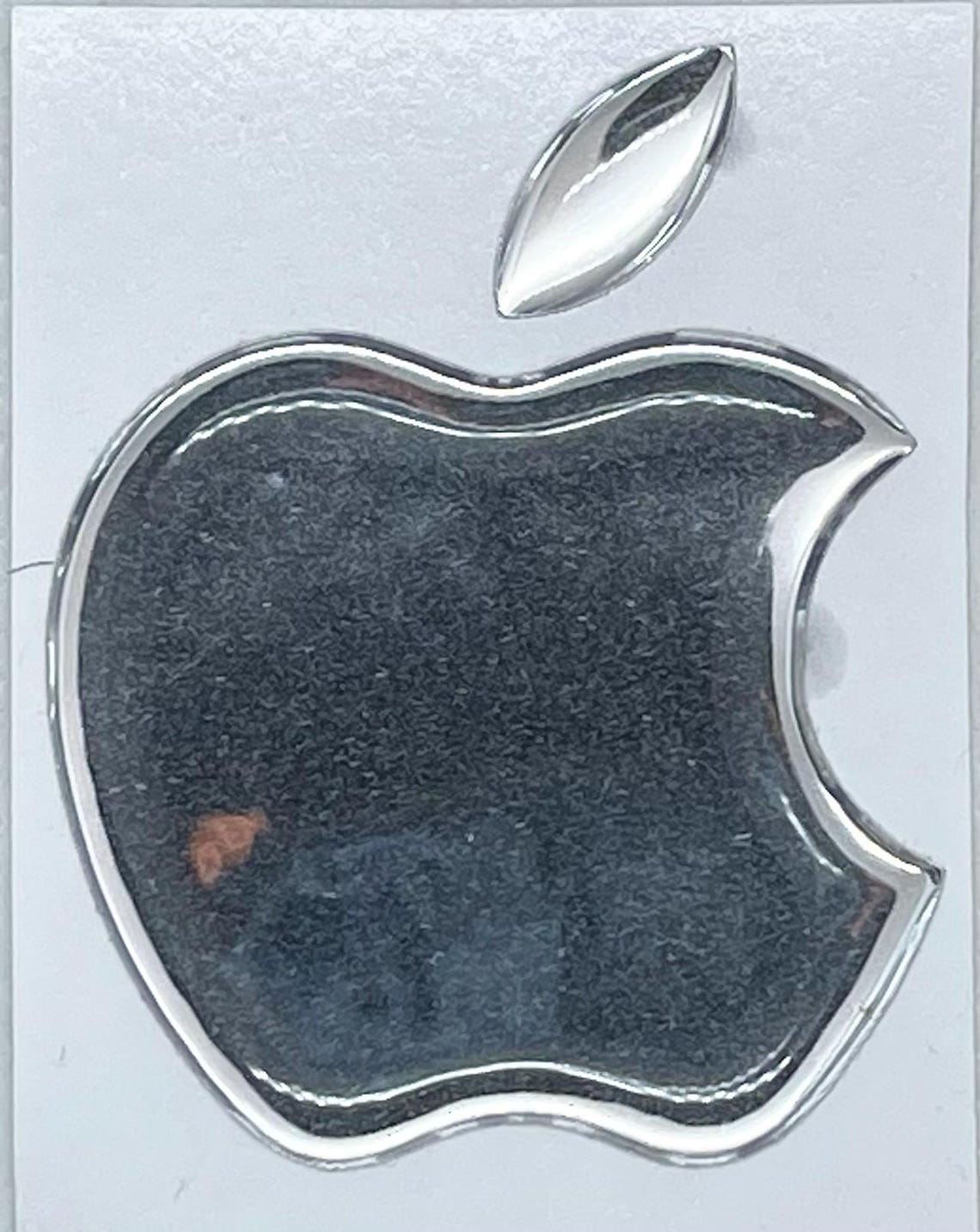 3D Domed Chrome Apple Logo Sticker: Tech Decal for Macbook, iPad ...