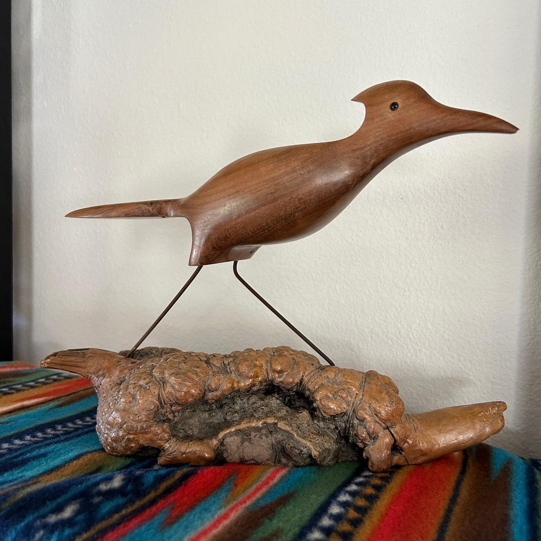 Carved Wood Roadrunner - Etsy