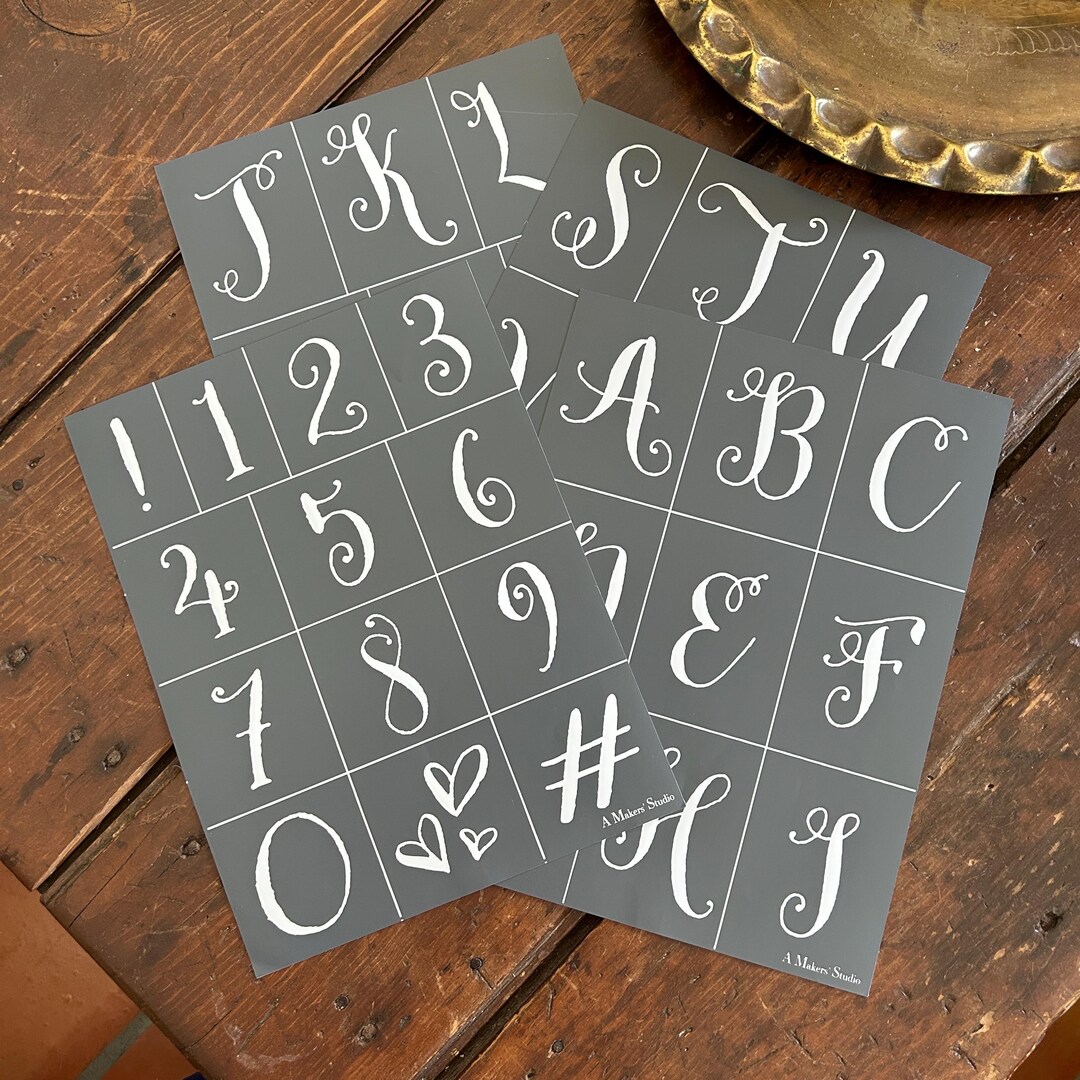 Self Adhesive Mesh Stencil Letters and Numbers - Etsy