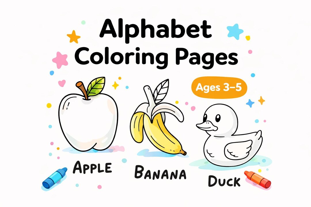 Alphabet Coloring Pages for Toddlers, ABC Coloring Worksheets A to Z ...