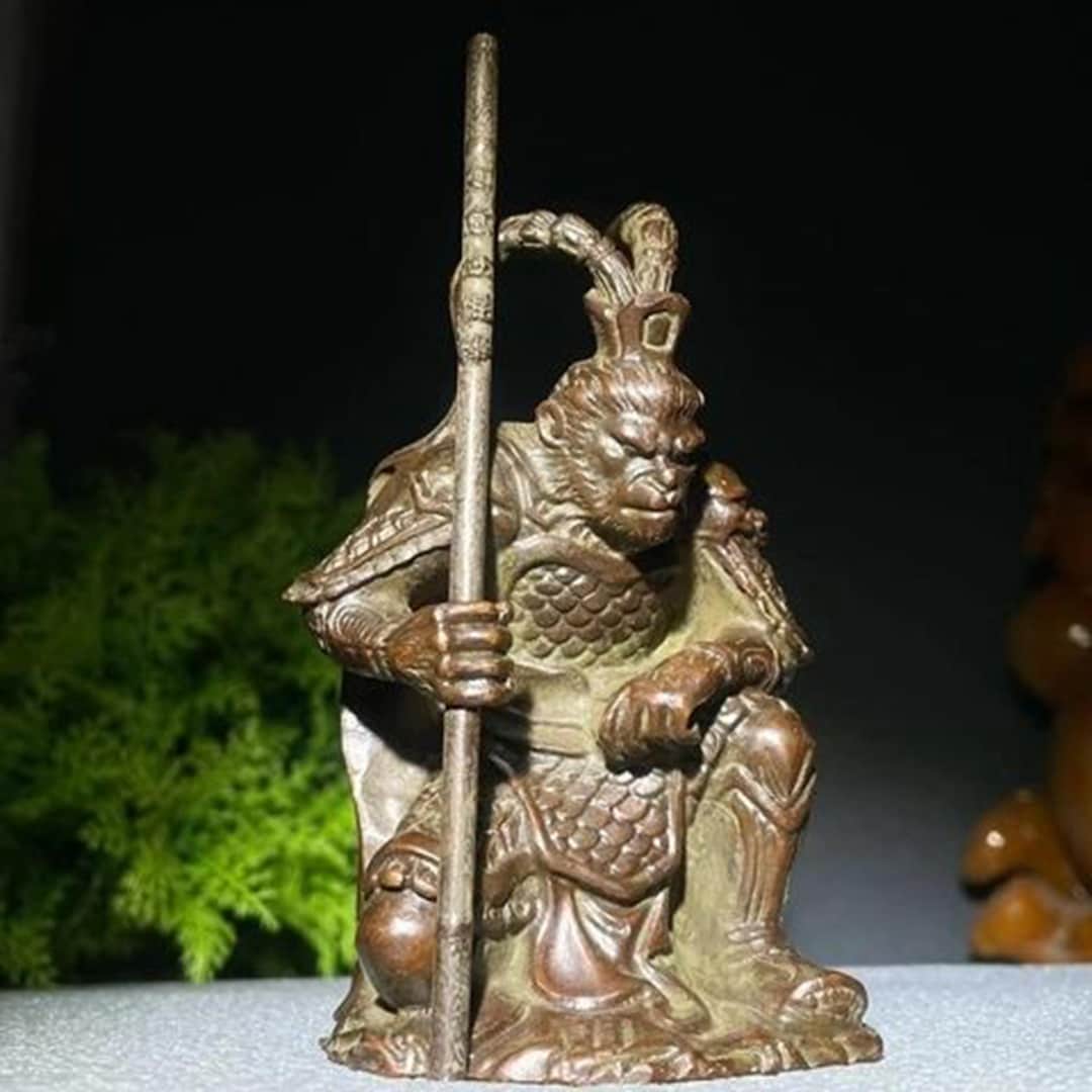 Bronze Sun Wukong Statue: Handmade Tea Pet, Feng Shui Decor - Etsy