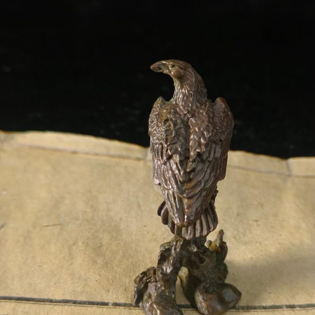 Bronze Carved Eagle Tea Pet Statue: Traditional Feng Shui Decor - Etsy