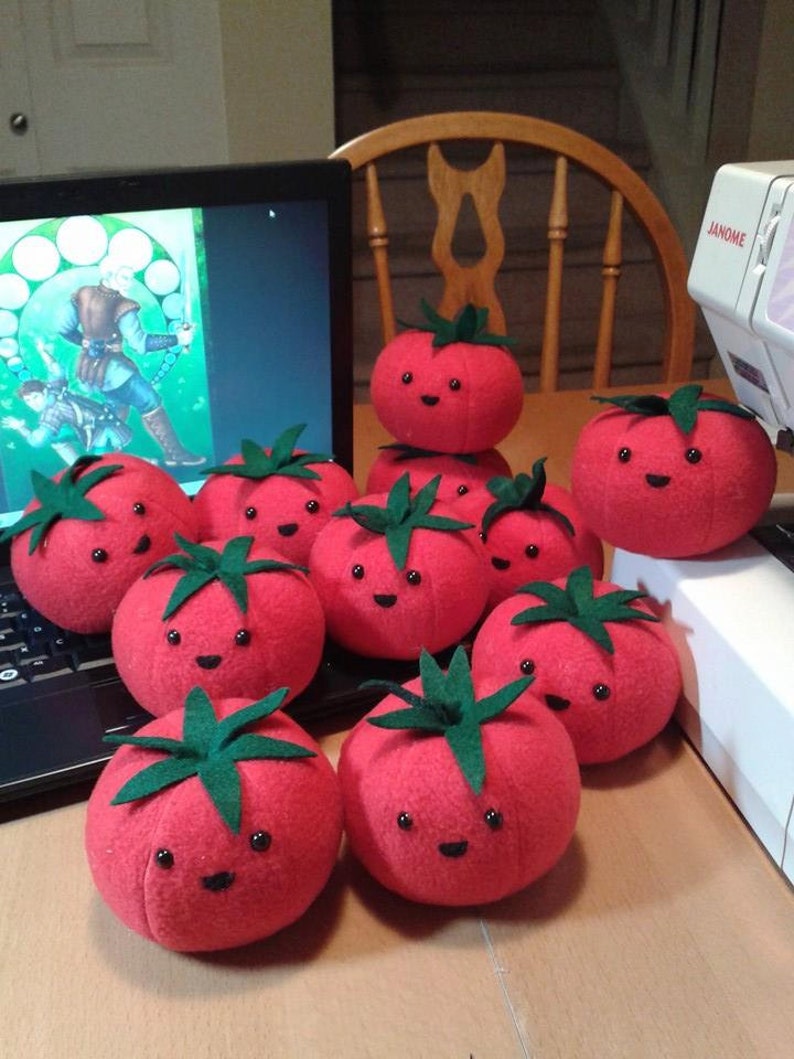 Tomato Fake Food Plush Vegetable Cute Polar Fleece Stuffed Toy | Etsy