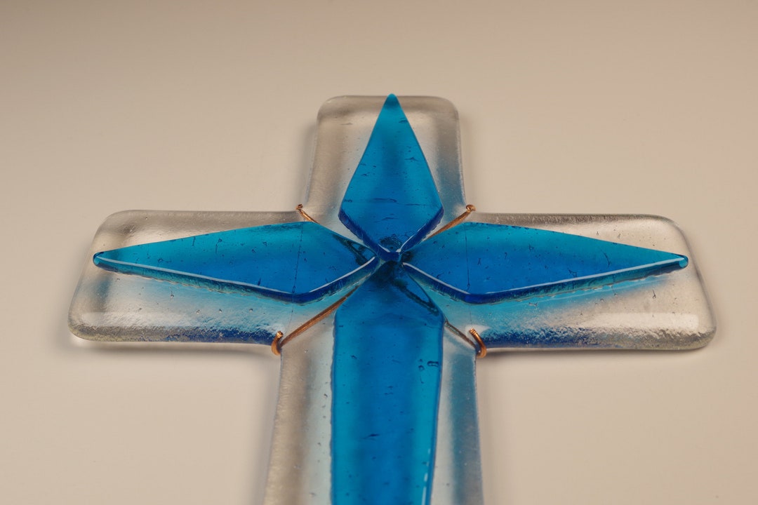 Fused Glass Cross, Glass Cross, Cross Wall Art, Unique Crosses ...