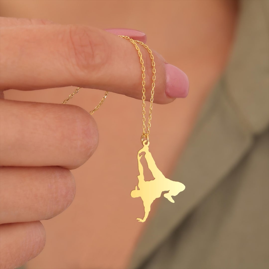Breakdancer Silhouette Necklace – One-hand Handstand Pendant – Urban ...