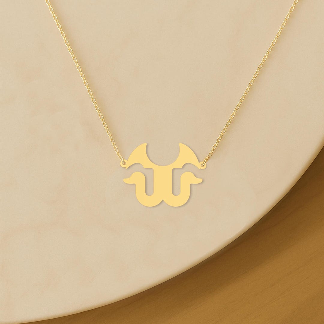 Twin Serpent Necklace – Dual Animal Symbol Pendant – Ancient Protection ...