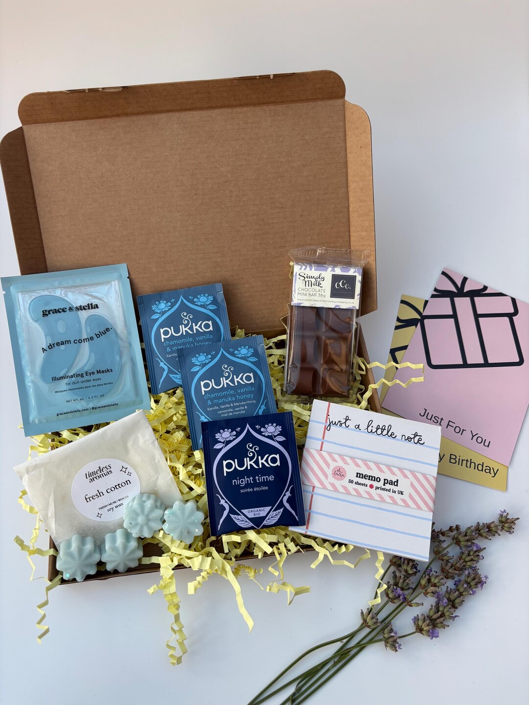 Pamper Hamper Gift Box: Self Care Package With Tea & Chocolate - Etsy
