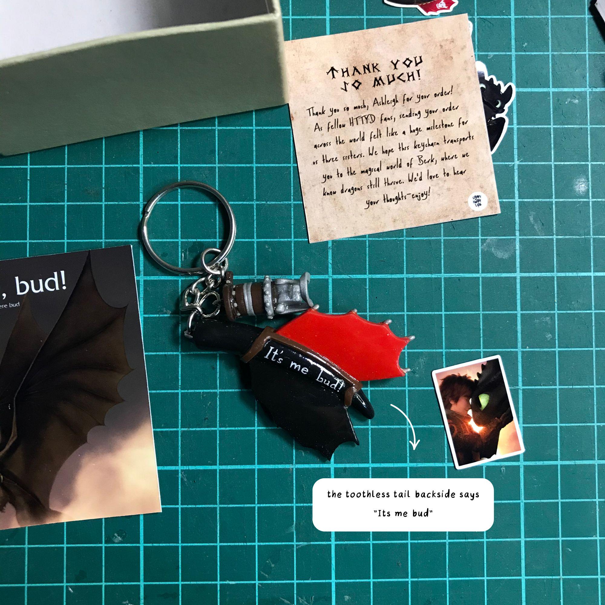 Polymer Clay Toothless & Hiccup Keychain, HTTYD Gift, Dragon Wing, How ...
