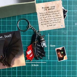 Polymer Clay Toothless & Hiccup Keychain, HTTYD Gift, Dragon Wing, How ...